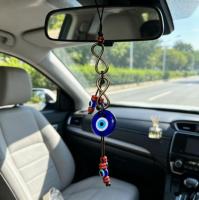 China GUGEER Evil Eye Keychain Turkish Evil Eye Bag Charms Blue Keyring Good Luck Greece Keychain Gift for for Home Office and Car Decoration for sale