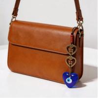 China GUGEER Evil Eye Heart Keychains Bag Purse Keychains Good Luck Amulet protection Charm Keychains for Women Men for sale