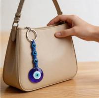China GUGEER Evil Eye Keychain Bag Charm - Good Luck & Protection Amulet - Car Keyring Purse Accessories for Women for sale