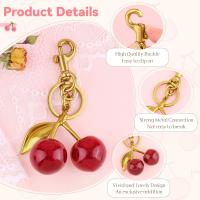 China GUGEER Cherry Bag Charm Cute Key Chains Cherry Purse Charms for Handbags, Strawberry Keychain Mother's Day Gifts for sale