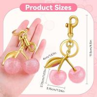 China GUGEER 2 PCS Cherry Bag Charm,cherry Keychain for Women Purse,Cute Resin Cherry Purse Charm for Handbags,Sparkly Red Fruit Key Chain Car Keys Accessories,Kawaii Gifts for Birthday Mom Christmas for sale