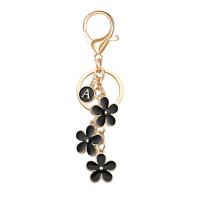 China GUGEER Cute Flower Initial Letter Keychain for Women, Flower Charms, Bag & Purse Charms for Handbags & Backpacks Accessories for sale