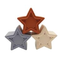 China 100% Silicone Star Stacking Cups Set of 5 Nesting Baby Toys 98mm for sale