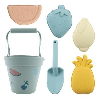 China Foldable Silicone Beach Bucket Set 1.5L Kids Sand Toy BPA Free Outdoor Play for sale