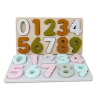 China Food Grade Silicone Number Puzzle Board 150x270mm Educational Toy for Toddlers 2-3 Years for sale