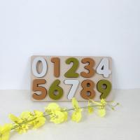 China Food Grade Silicone Number Puzzle Board 150x270mm Educational Toy for Toddlers 2-3 Years for sale