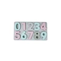 China Food Grade Silicone Number Puzzle Board 150x270mm Educational Toy for Toddlers 2-3 Years for sale