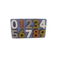 China Food Grade Silicone Number Puzzle Board 150x270mm Educational Toy for Toddlers 2-3 Years for sale