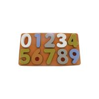 China Food Grade Silicone Number Puzzle Board 150x270mm Educational Toy for Toddlers 2-3 Years for sale