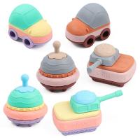 China Education Silicone Car Stacking Building Blocks Stackers Toddler Toys for sale