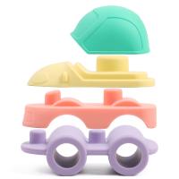 China Education Silicone Car Stacking Building Blocks Stackers Toddler Toys for sale