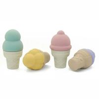China Food Grade Silicone Ice Cream Sand Toys Set 4pcs Beach Children Summer Mold for sale