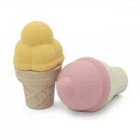 China Food Grade Silicone Ice Cream Sand Toys Set 4pcs Beach Children Summer Mold for sale
