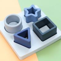 China Baby Silicone Teething Jigsaw Puzzle Montessori Sensory Toys 120x120x40mm 250g for sale