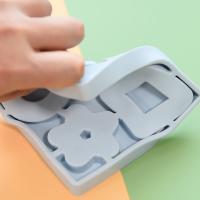 China Baby Silicone Teething Jigsaw Puzzle Montessori Sensory Toys 120x120x40mm 250g for sale
