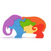 China Elephant Shape BPA Free Silicone Teether Stacking Blocks for Babies 192x105mm for sale