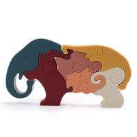 China Elephant Shape BPA Free Silicone Teether Stacking Blocks for Babies 192x105mm for sale
