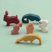China Elephant Shape BPA Free Silicone Teether Stacking Blocks for Babies 192x105mm for sale