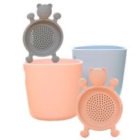 China Portable Silicone Beach Toy Bucket Set 120mm Food Grade BPA Free Kids Sand Toys for sale