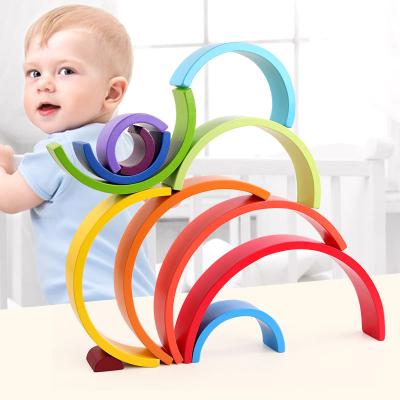 China Food Grade Silicone Stacking Blocks Toy 8 Piece Set for Baby Fine Motor Skills Training for sale