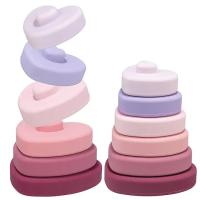 China Montessori With Heart Shape Silicone Educational Toys Customized for sale