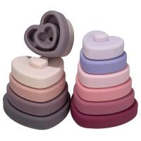 China Montessori With Heart Shape Silicone Educational Toys Customized for sale