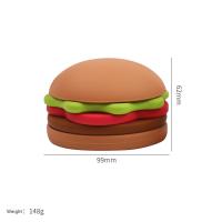 China Food Grade Silicone Hamburger Fries Stacking Blocks Sensory Toy for Kids 148g for sale