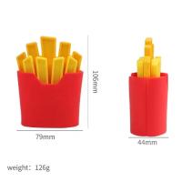 China Food Grade Silicone Hamburger Fries Stacking Blocks Sensory Toy for Kids 148g for sale