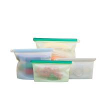 China Leakproof Reusable Silicone Food Storage Bag Set 3 Sizes 500ml 1000ml 2000ml BPA Free for sale