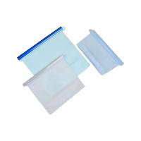China Leakproof Reusable Silicone Food Storage Bag Set 3 Sizes 500ml 1000ml 2000ml BPA Free for sale