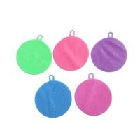 China Silicone Dish Cleaning Brush Sponge 120x110x7mm Kitchen Multifunction Pad for sale