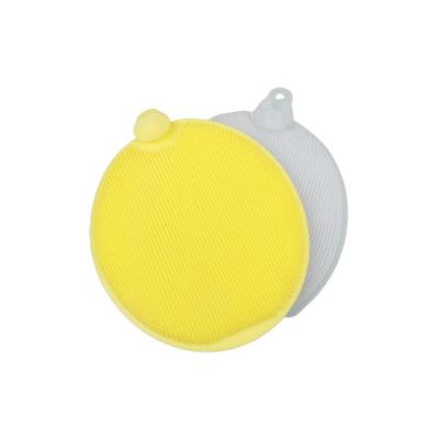 China Food Grade Silicone Dish Cleaning Brush 16cm Multifunction Kitchen Sponge Pad for sale