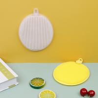 China Food Grade Silicone Dish Cleaning Brush 16cm Multifunction Kitchen Sponge Pad for sale