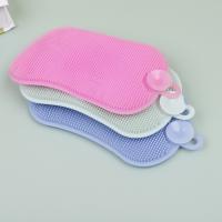 China Silicone Kitchen Cleaner Brush Multi-Function Bath Brush 15.5x8x1.2cm 35g for sale