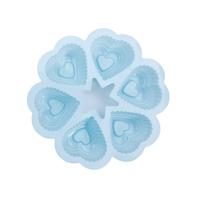 China 6 Cavity Heart Shape Silicone Cake Mold 250mm Food Grade Nonstick Baking Mold for sale
