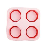 China 4-Cube Flexible Silicone Ice Cube Tray 125mm Food Grade BPA Free for Whisky Cocktail for sale
