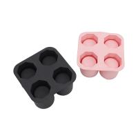 China 4-Cube Flexible Silicone Ice Cube Tray 125mm Food Grade BPA Free for Whisky Cocktail for sale