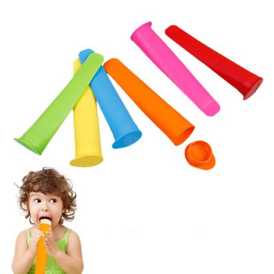 China Food Grade Silicone Popsicle Mold Set 4 Pcs Non-Stick Ice Lolly Maker 195x60x18mm for sale