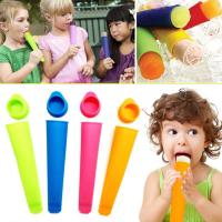 China Food Grade Silicone Popsicle Mold Set 4 Pcs Non-Stick Ice Lolly Maker 195x60x18mm for sale