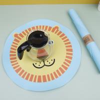 China Customized Silicone Placemat 380mm Heat Resistant Anti Slip Dining Table Mat for Kids for sale