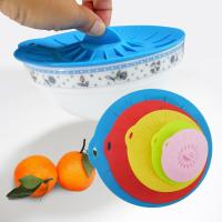 China Silicone Stretch Fresh Lids Set 3 Sizes 295mm 200mm 105mm Reusable Food Preservation Covers for sale