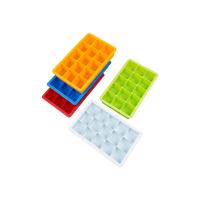 China 15-hole Square Shape Custom Maker Rubber Trays Silicone Ice Cube Mold for sale