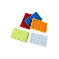 China 15-hole Square Shape Custom Maker Rubber Trays Silicone Ice Cube Mold for sale