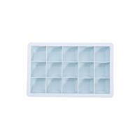 China 15-hole Square Shape Custom Maker Rubber Trays Silicone Ice Cube Mold for sale