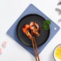 China Food Grade Silicone Potholder Heat Resistant Mat 340x340x4mm Non-slip Honeycomb Bowl Pad for sale