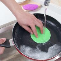 China Silicone Dishwashing Brush Set 3-Piece Food-Grade Kitchen Scrubber 112mm for sale