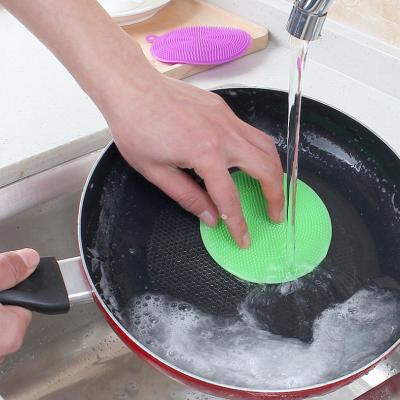 China Silicone Dishwashing Brush Set 3-Piece Food-Grade Kitchen Scrubber 112mm for sale