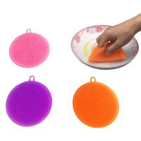 China Silicone Dishwashing Brush Set 3-Piece Food-Grade Kitchen Scrubber 112mm for sale