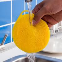China Silicone Dishwashing Brush Set 3-Piece Food-Grade Kitchen Scrubber 112mm for sale