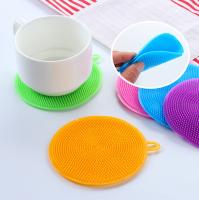 China Silicone Dishwashing Brush Set 3-Piece Food-Grade Kitchen Scrubber 112mm for sale